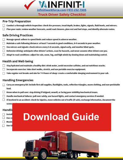 Truck Driver Safety Tips | Infinit-I