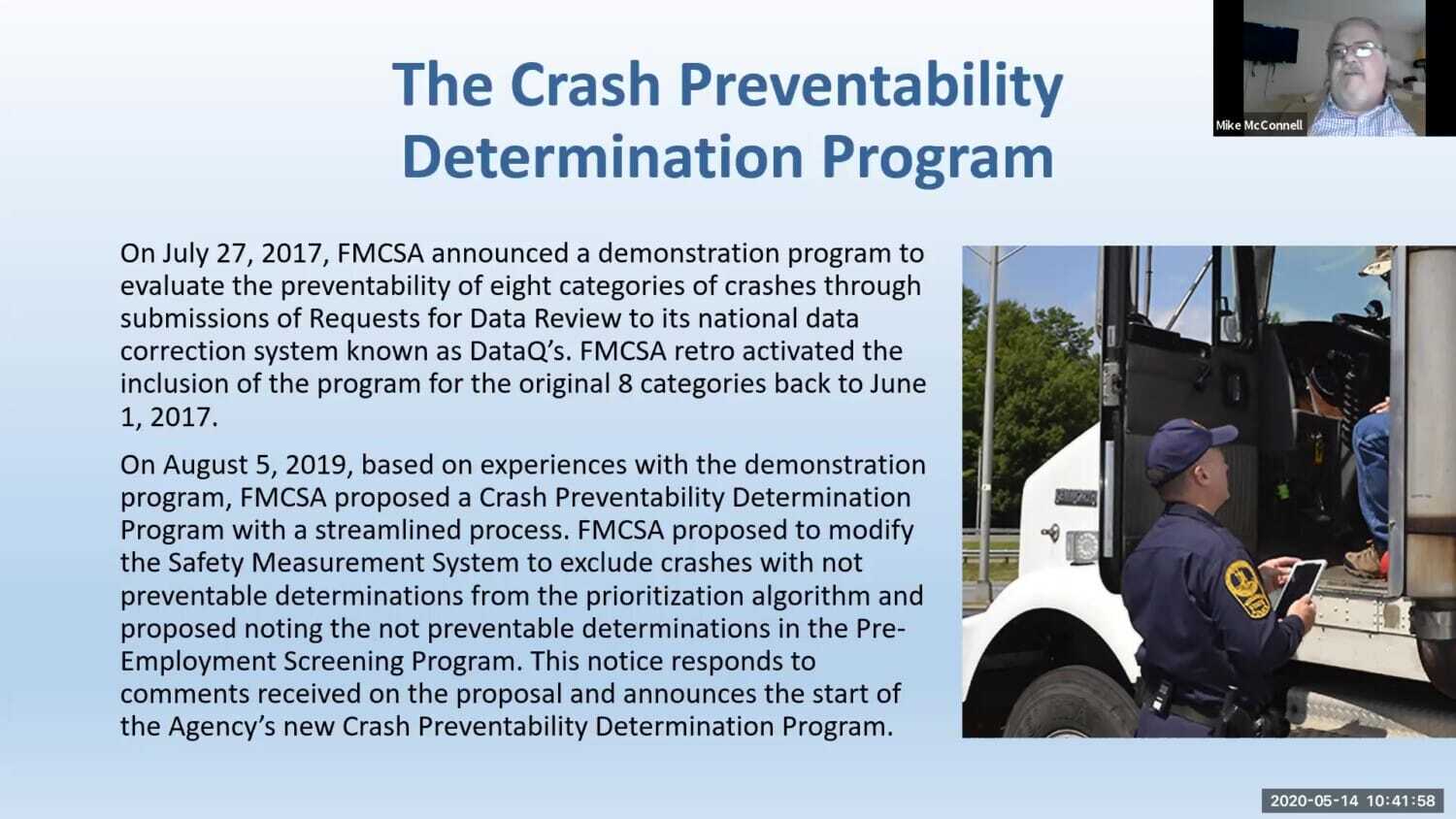 FMCSA Crash Preventability Determination Program | Inifnit-I