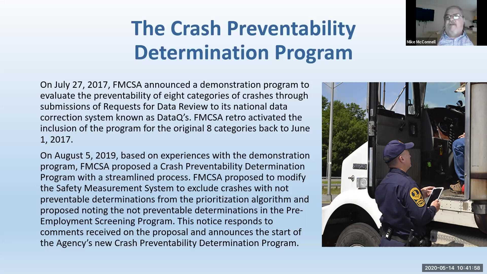 FMCSA Crash Preventability Determination Program | Inifnit-I