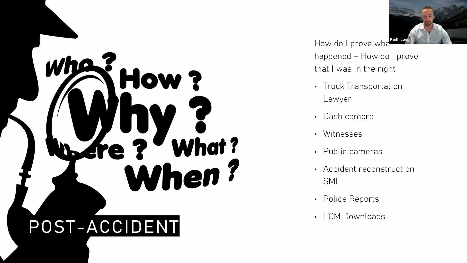 Webinar Replay #45: Post-Accident Procedures - Dos & Don'ts | Infinit-I