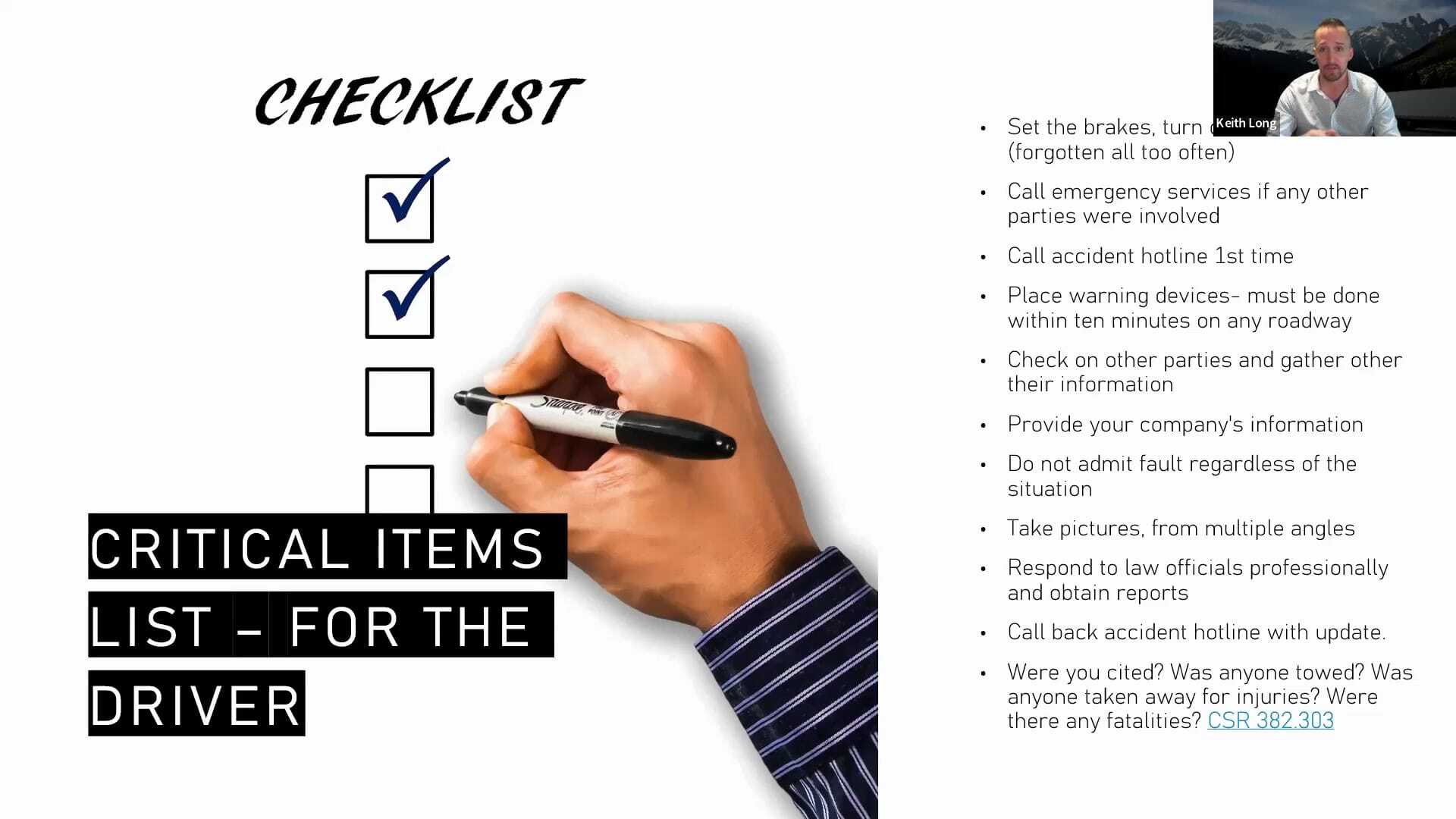 Webinar Replay #45: Post-Accident Procedures - Dos & Don'ts | Infinit-I