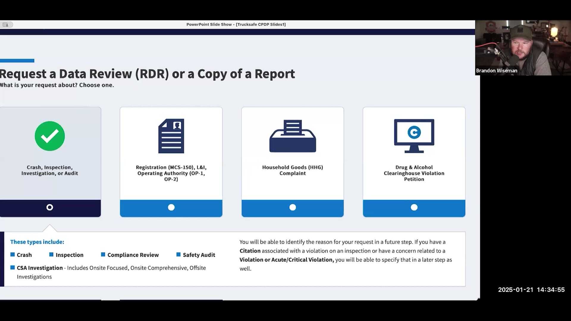 Webinar Replay Video #80: FMCSA Crash Preventability Determination Program